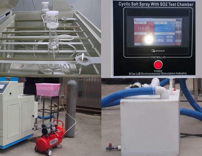 Durable ASTM G85 Salt Spray Test Equipment Salt Fog SO2 Corrosion Cabinet